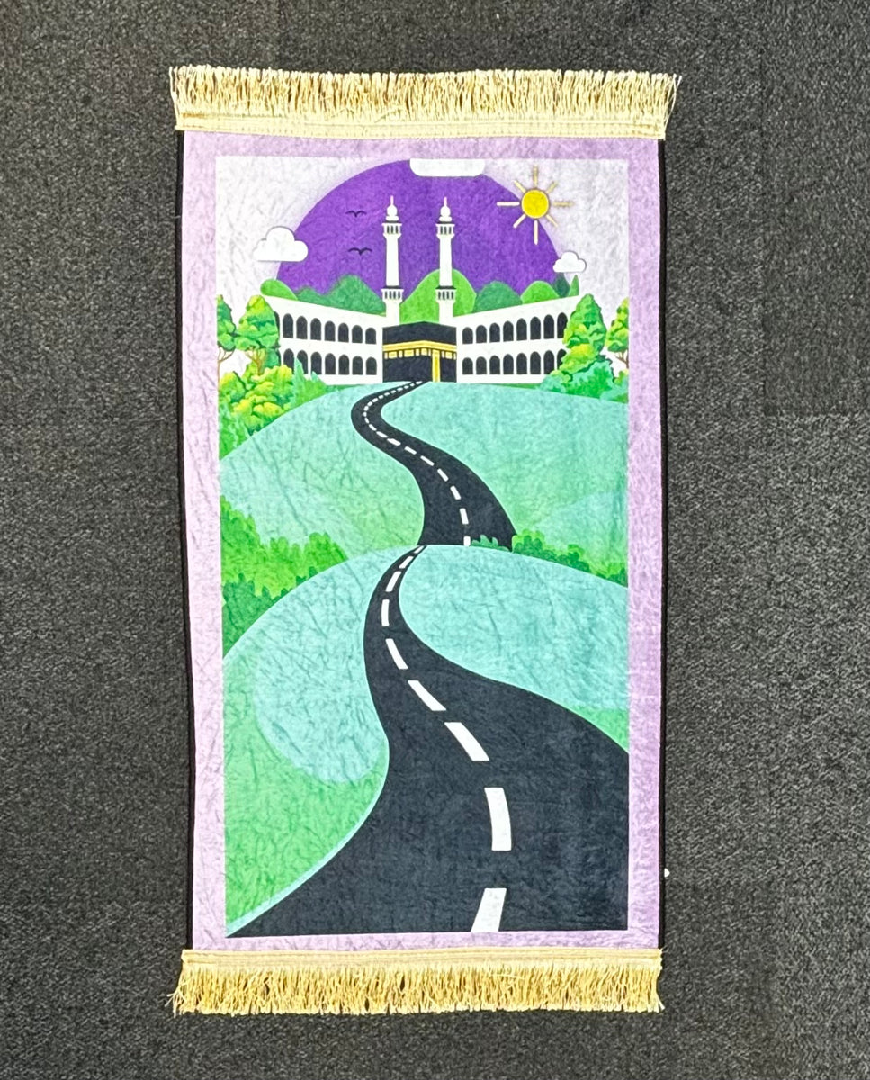 Road to MAKKAH PINK 50 x 110cm – Musallah.co.za